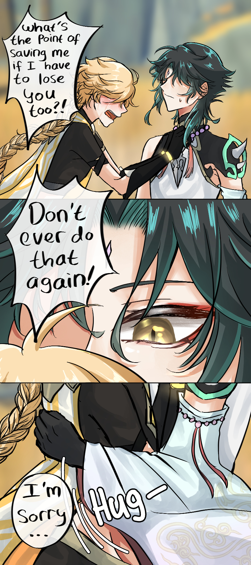 れんれん🌤️ On Twitter Aether After Xiao Sacrificed Himself Xiao X Aether Genshinimpact