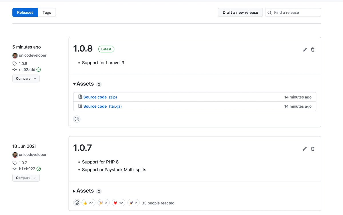 Laravel Digest on Twitter: "RT @unicodeveloper: The @paystack Laravel package now supports ...