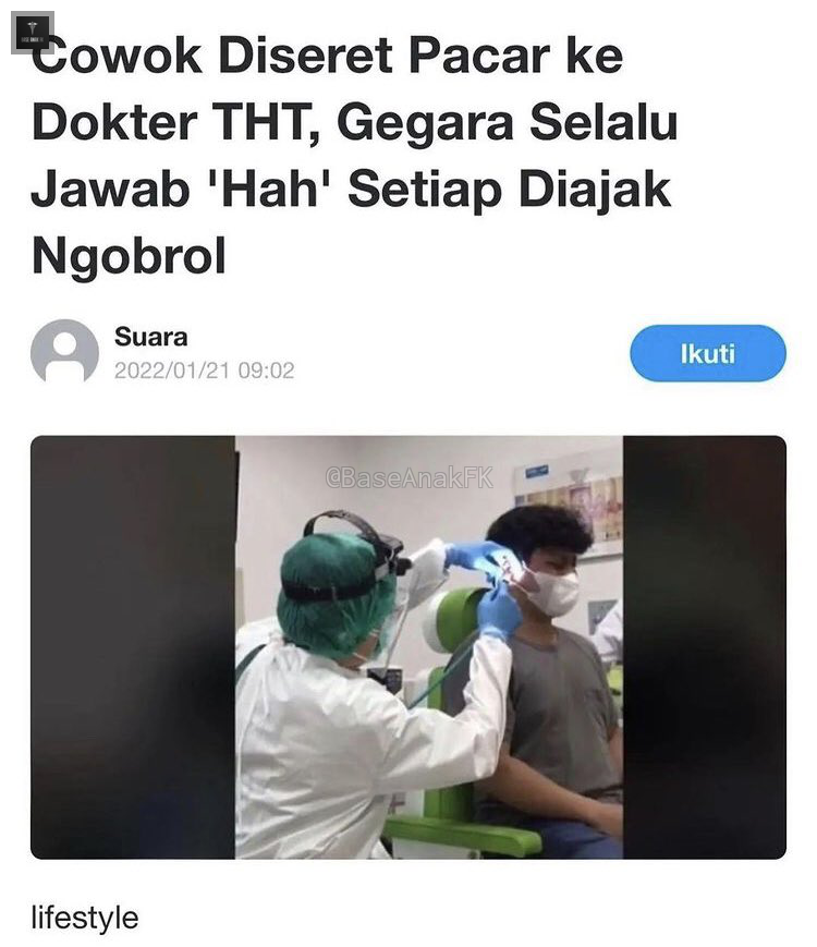 ⚕️Base Anak FK | Open DM📩 on Twitter: "Ati ati dok sekarang pacaran udah banyak yang melek medis ...