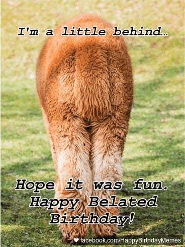 Funny Happy Belated Birthday Meme