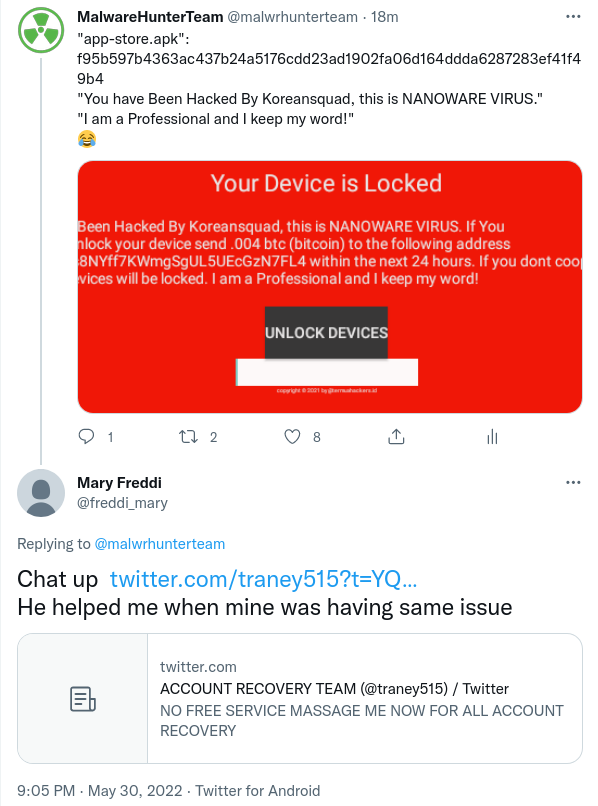 MalwareHunterTeam on Twitter: "😂 https://t.co/NcJNlpkliL" / Twitter