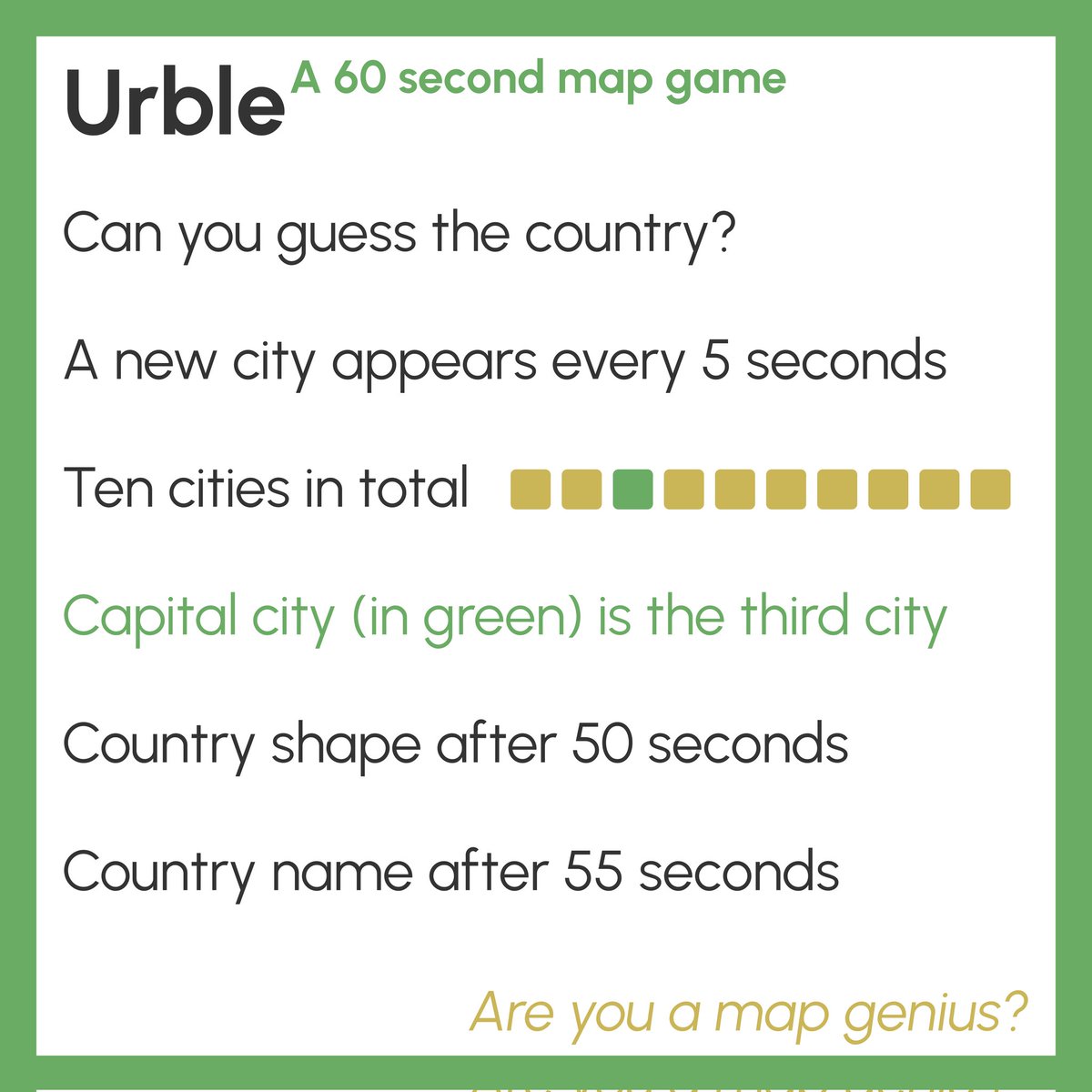 The thing about Urble is that it can be pretty easy, or pretty difficult. It just depends on ...