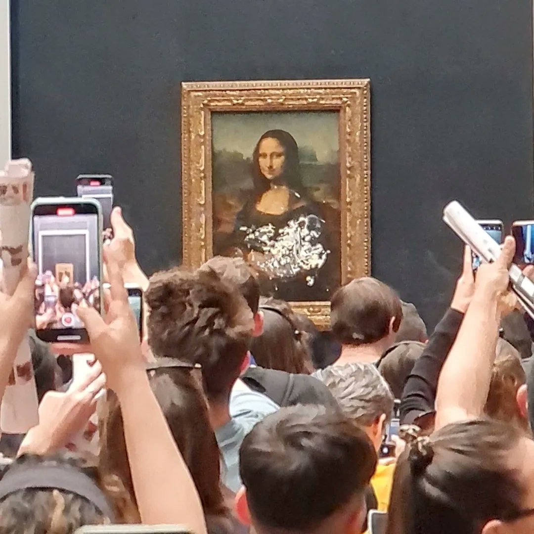 On 29th May- The Mona Lisa was 'smeared' in cream. The priceless ...