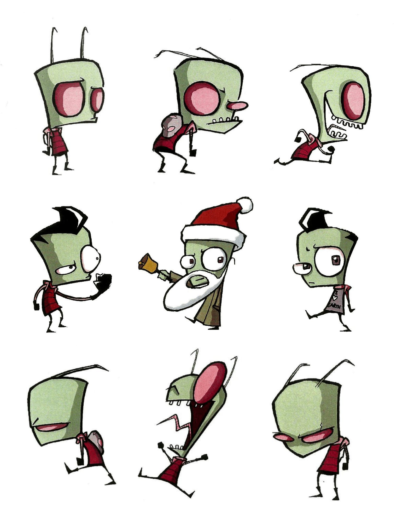 Invader Zim Character Drawings 