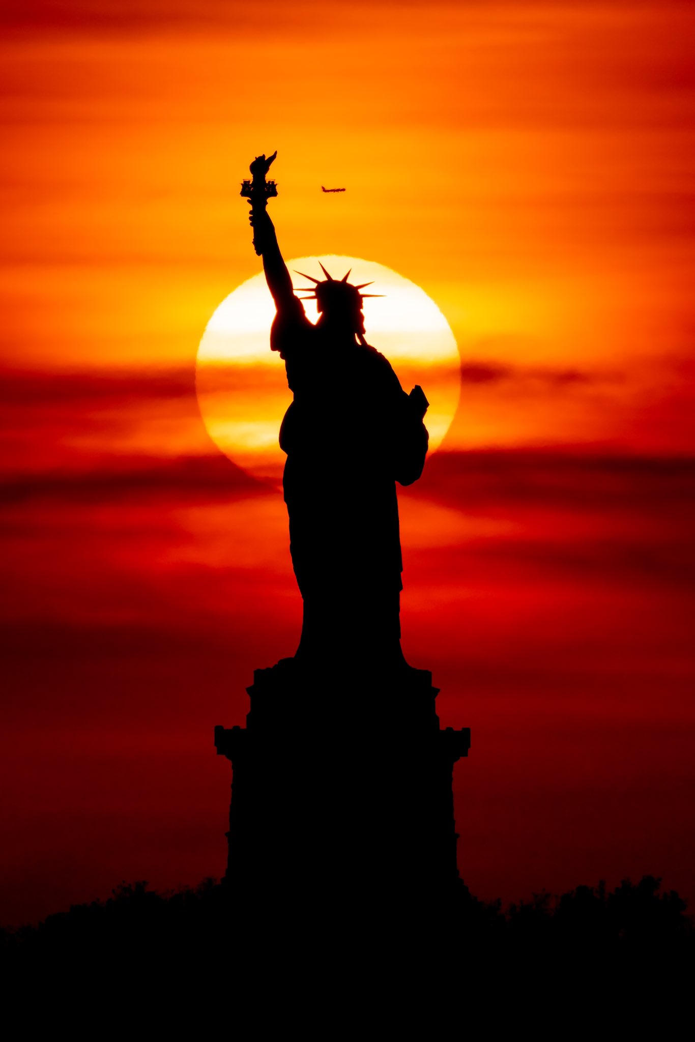 Statue Of Liberty At Dawn