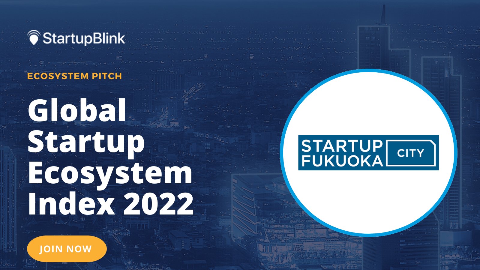 StartupBlink on Twitter: "Mr. Yoshi Takahashi presents the Fukuoka City Government at the launch ...