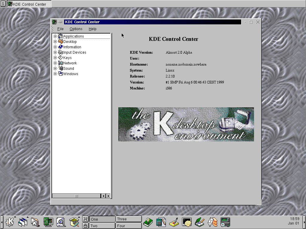 Dr. Discomfiture on Twitter: "A very early version of KDE 2, from early August 1999, distributed ...