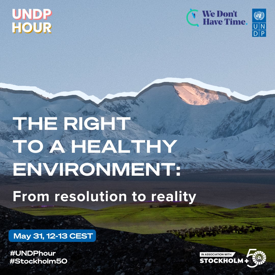 UNDP India on Twitter: "Are you ready for #UNDPhour ⌛ at @StockholmPlus50? @UNDP is bringing ...