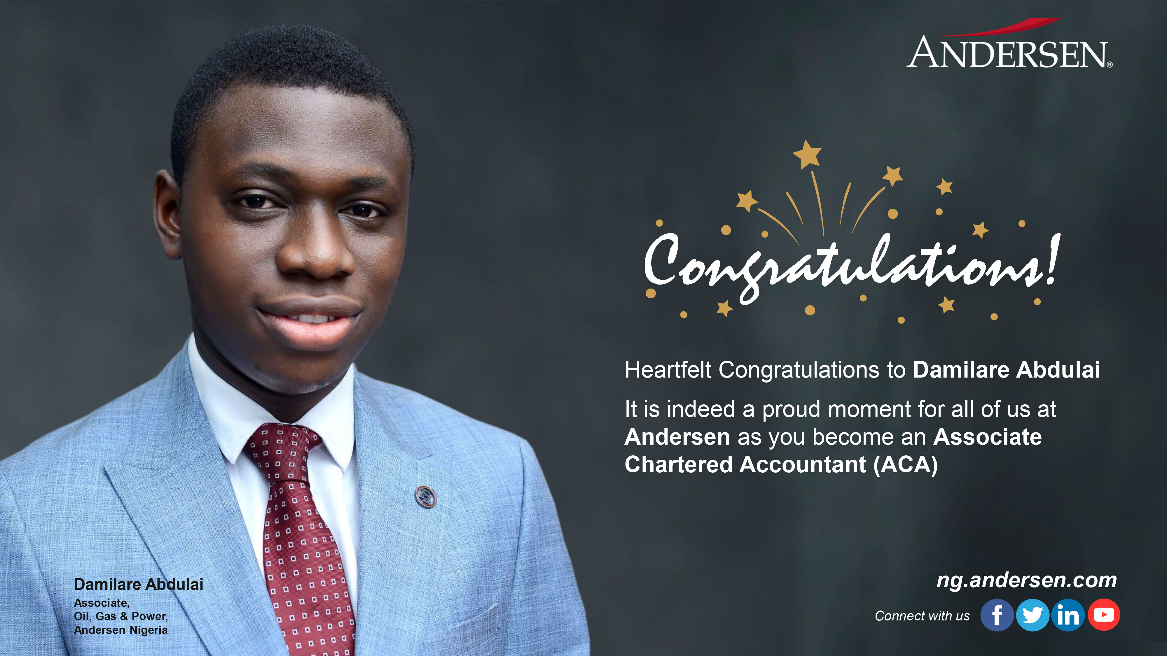 Andersen in Nigeria on Twitter: "Congratulations to our Associate, Oil, Gas and Power Group ...