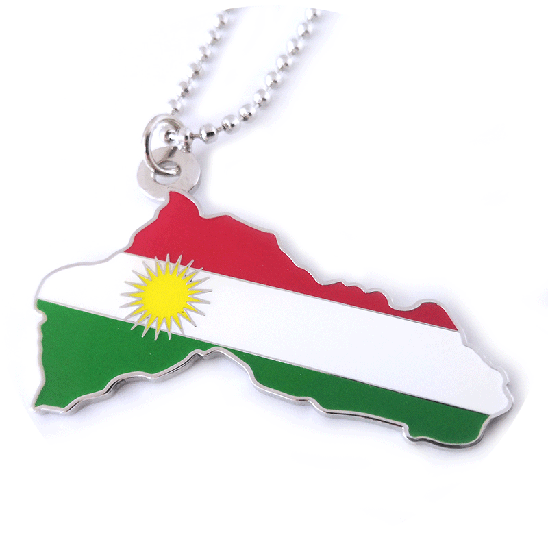 Kurdish Flag Map