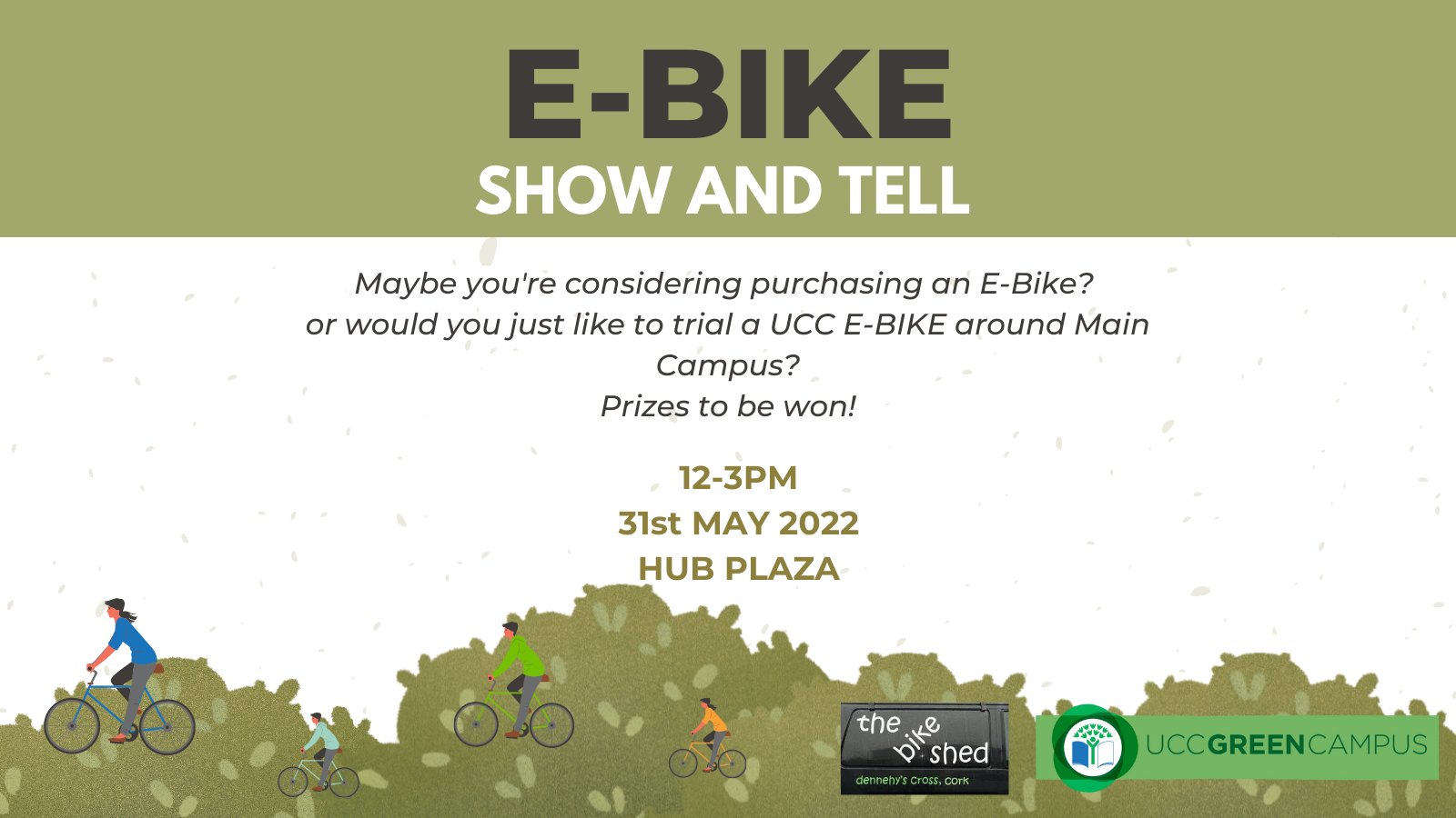 UCC E-Bikes on Twitter: "What a day for UCC staff to trial an E-Bike around our beautiful campus ...