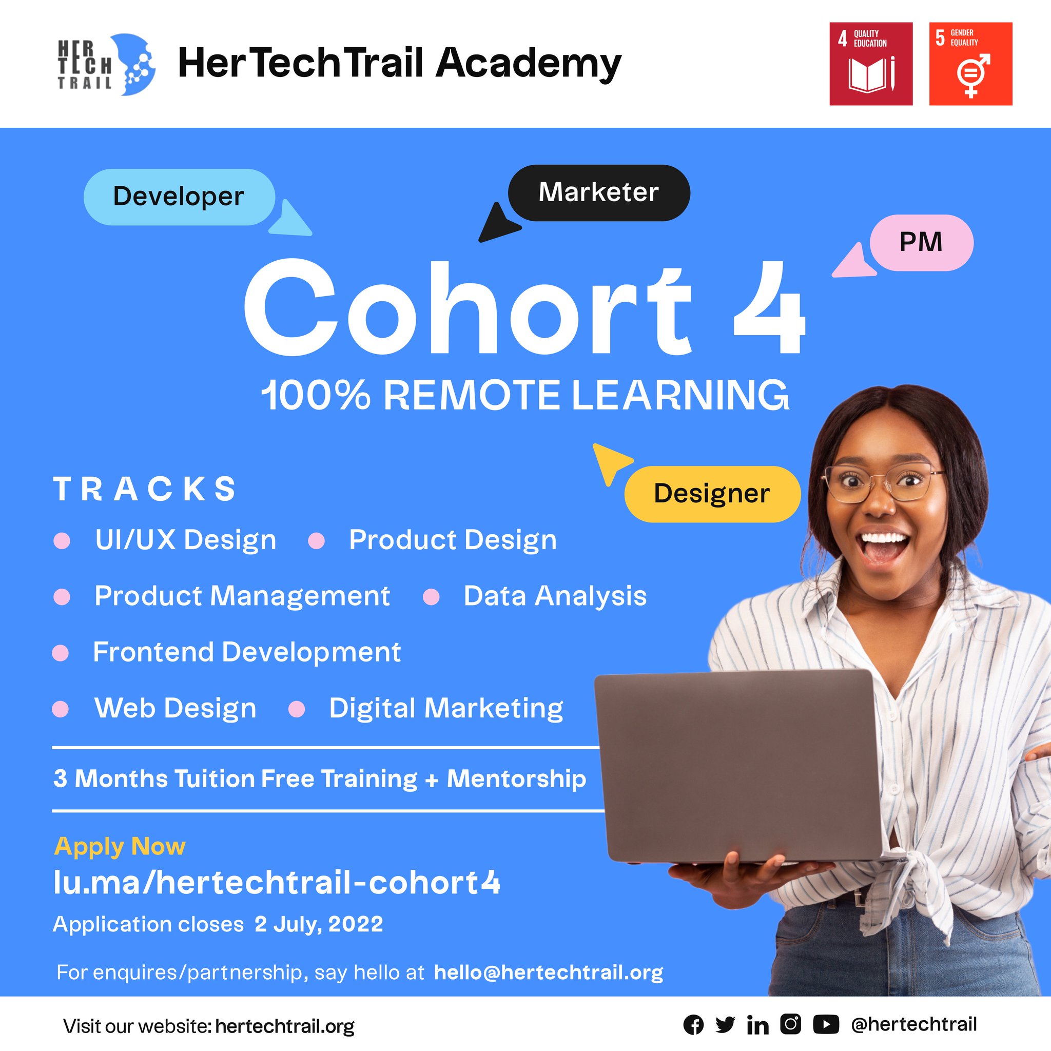 HerTechTrail(Cohort 5 currently ongoing 🔥) on Twitter: "HerTechTrail Academy - Cohort 4!!! The ...