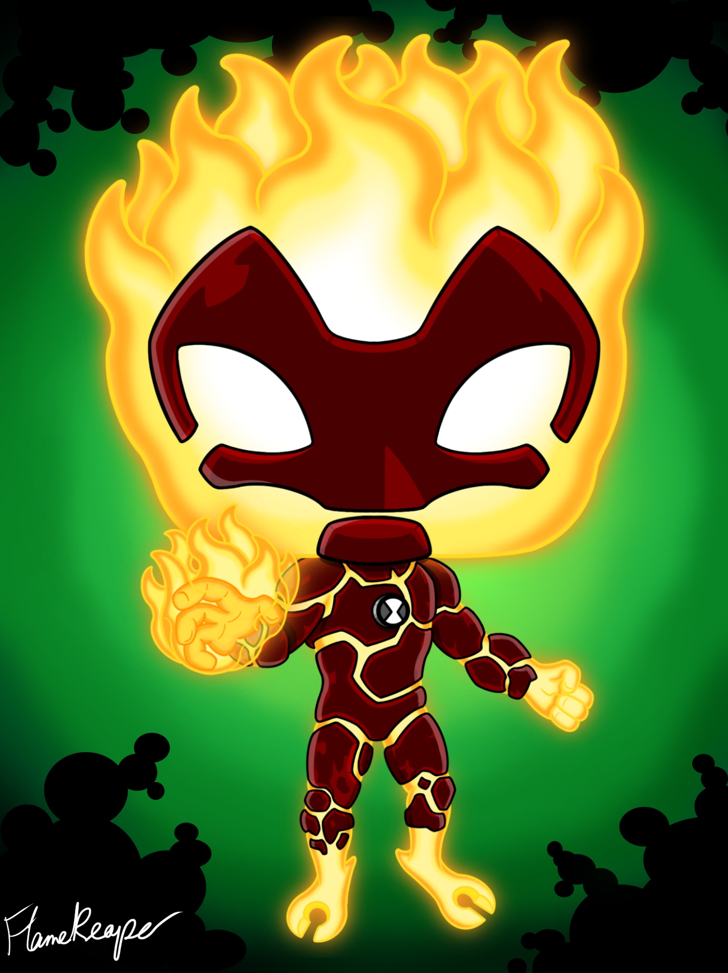 Ben 10 Aliens Heatblast Drawing