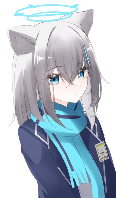 「shiroko (blue archive) simple background」Fan Art(Popular)｜4pages