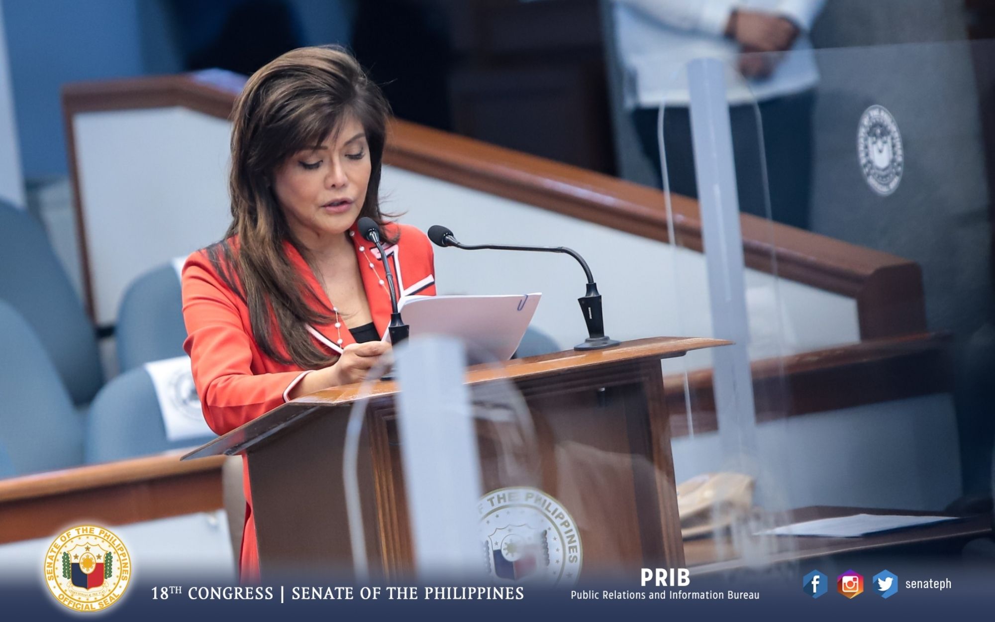 Senate of the Philippines on Twitter: "Sen. Imee Marcos sponsors the bicam committee report on ...
