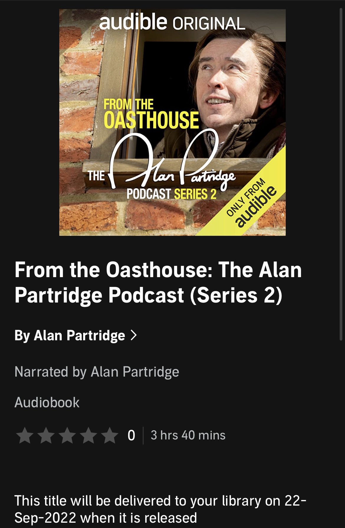 Baby Cow Productions on Twitter: "The Alan Partridge podcast is back! For a second time, Alan ...