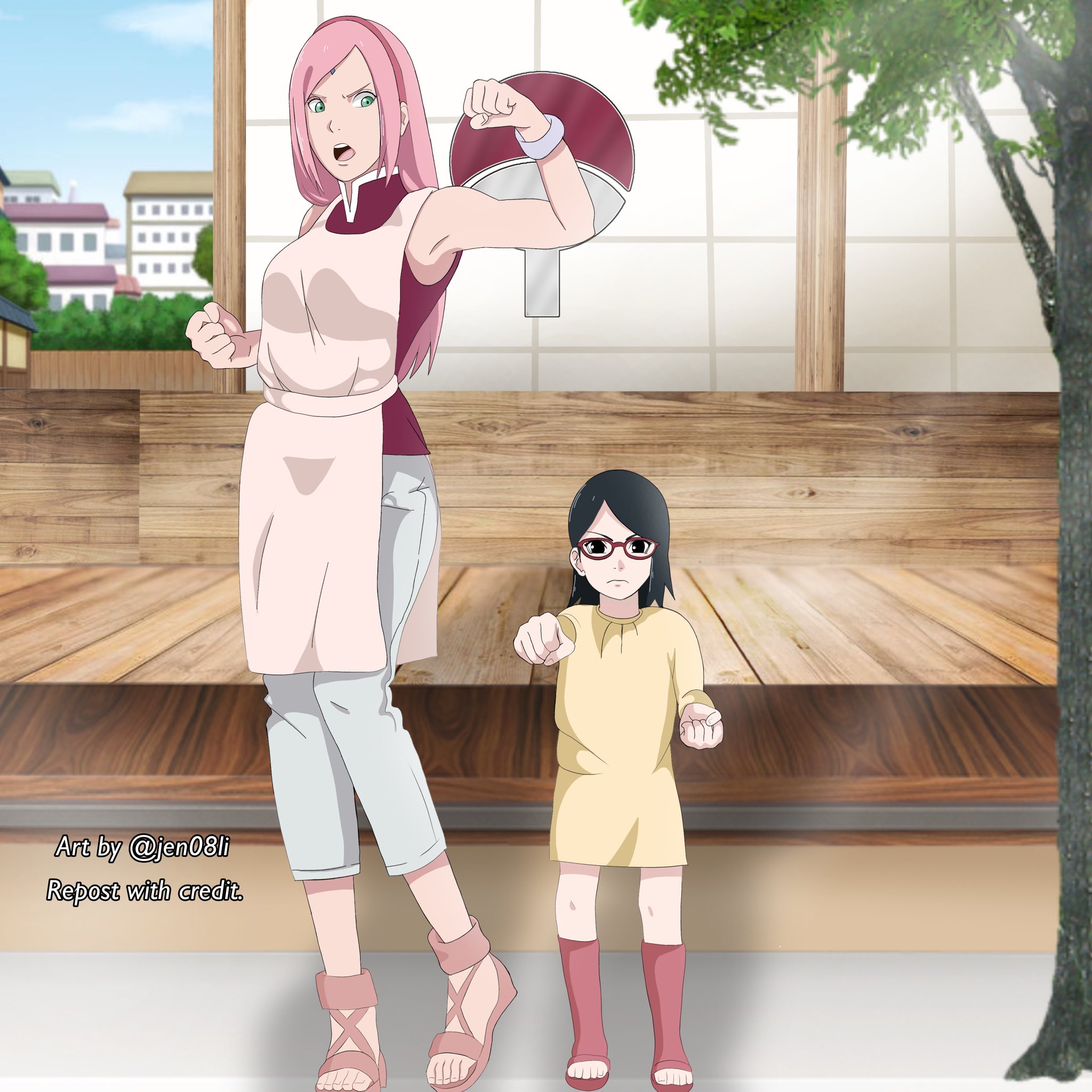 Acervo Sakura 🌸 On Twitter Rt Gegiart1 Training 🤸🏾 Sakura Sarada Sasusaku Sasusakufanart