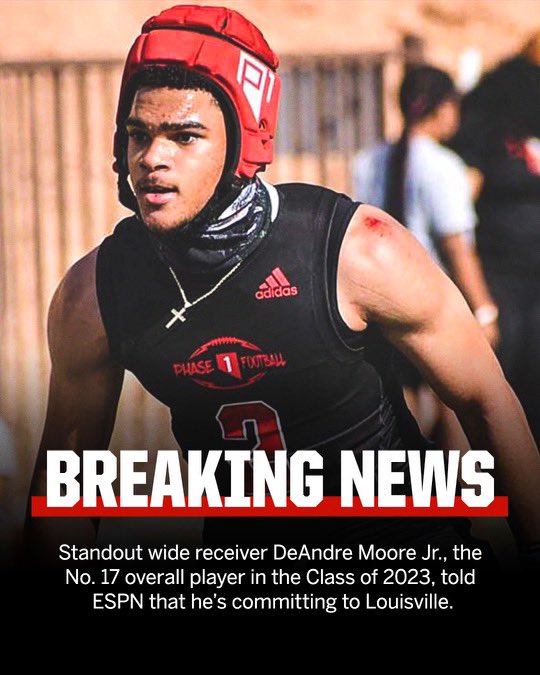2023 4* WR DeAndre Moore commits to Louisville : r/CFB