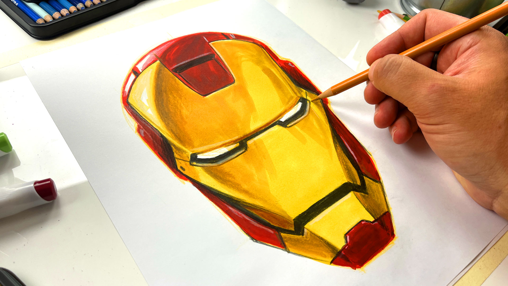 Iron Man Drawing For Kids