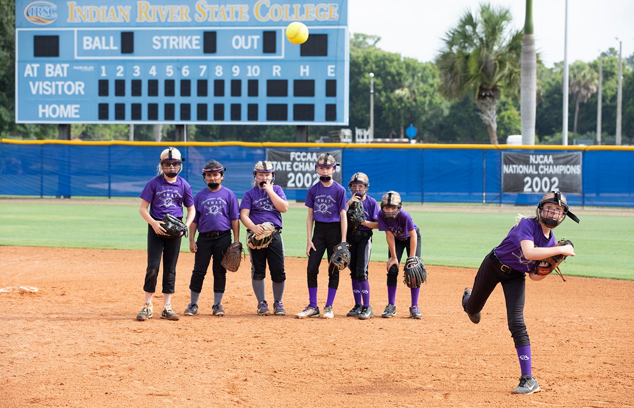College Softball Bunting