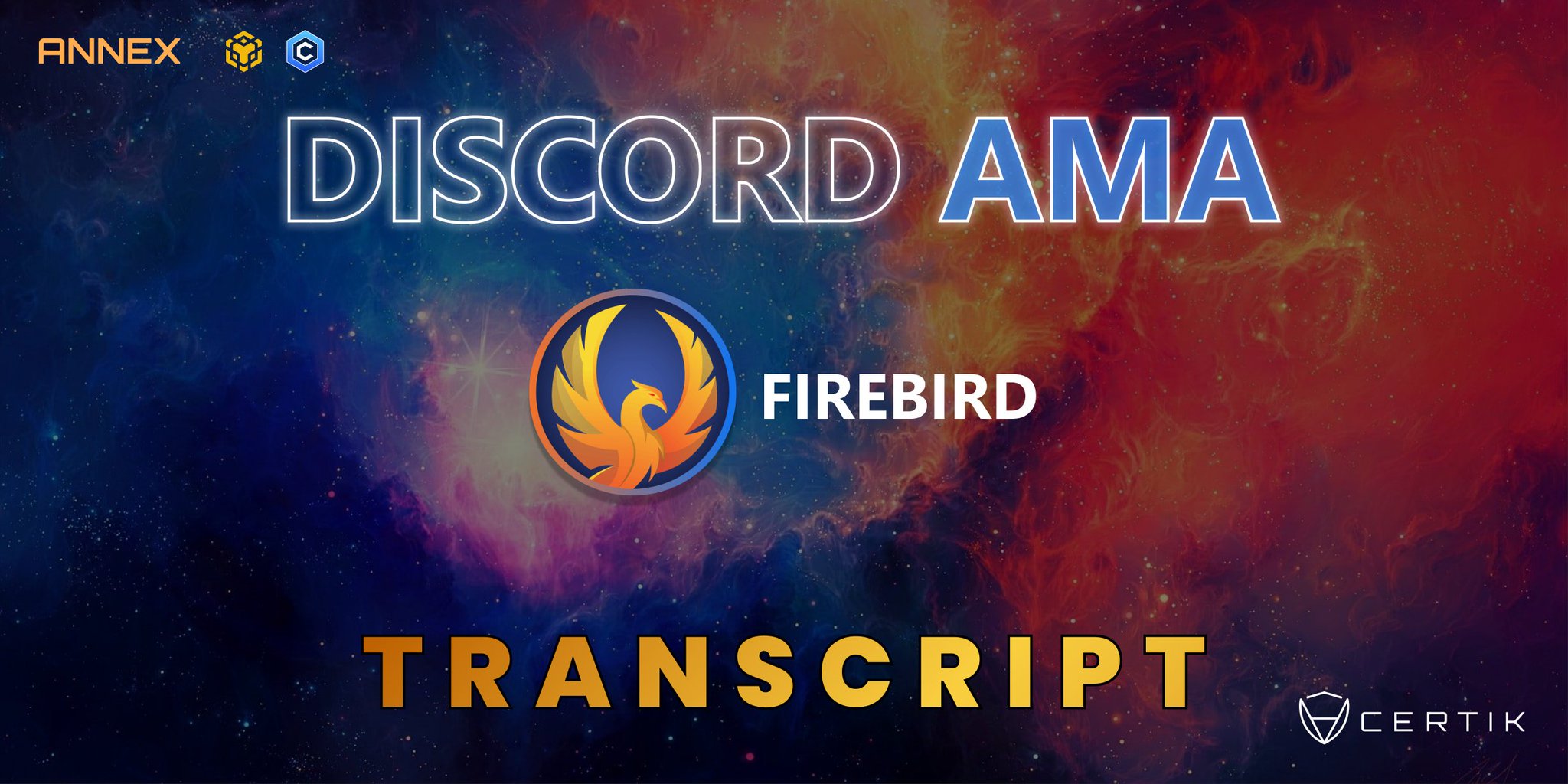 Annex.Finance on Twitter: "Our AMA Transcript with @FinanceFirebird is now up. For those who ...