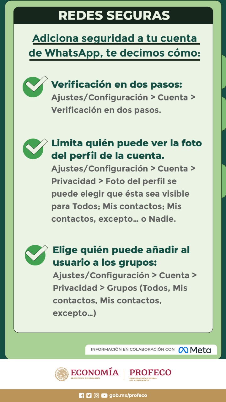 Profeco On Twitter 🔐 Redesseguras 👇 Aquí Te Decimos Cómo Tener Tu