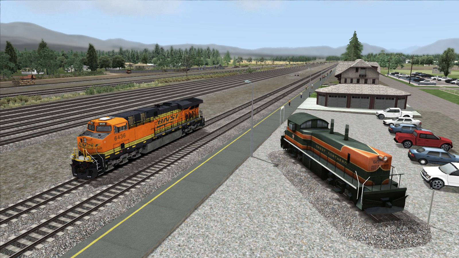 Jared on Twitter: "whitefish montana station comparison Microsoft Train Simulator (2001) on left ...