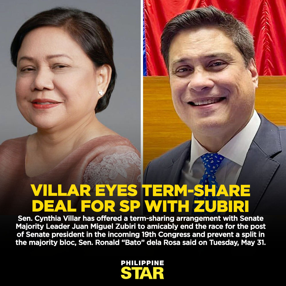 The Philippine Star on Twitter: "Sen. Ronald dela Rosa bared that it was Sen. Cynthia Villar who ...