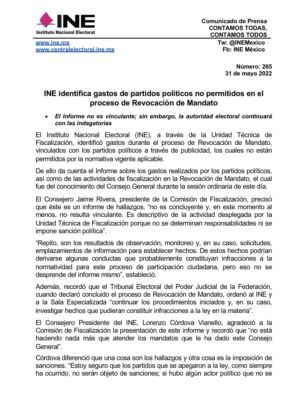 @INEMexico on Twitter: "#BoletínINE | INE identifica gastos de #PartidosPolíticos no permitidos ...