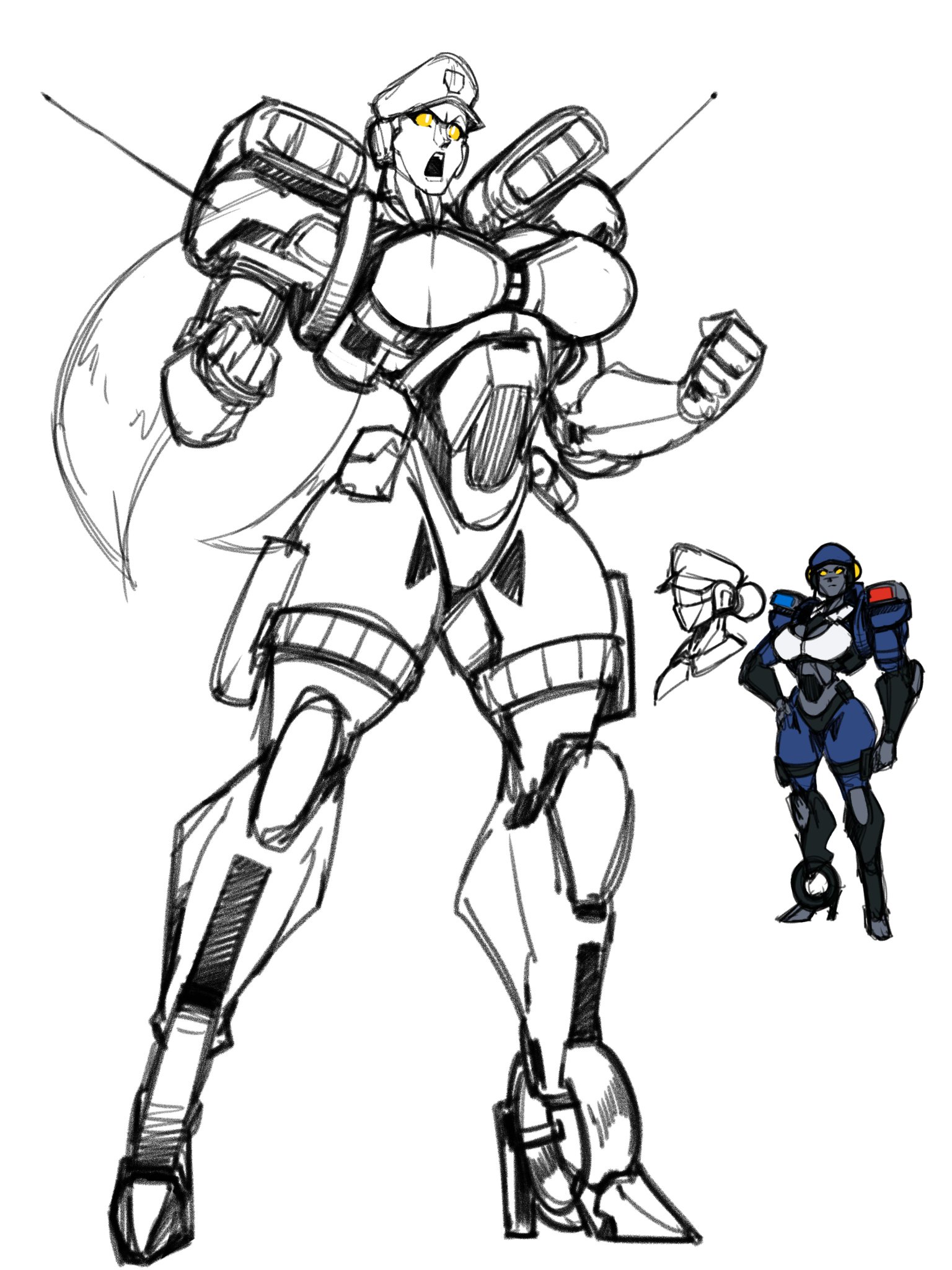 Jonpa (COMMISSIONS CLOSED) on Twitter: "Angry cop fembot (WIP) Inspired by @raptron1978's ...