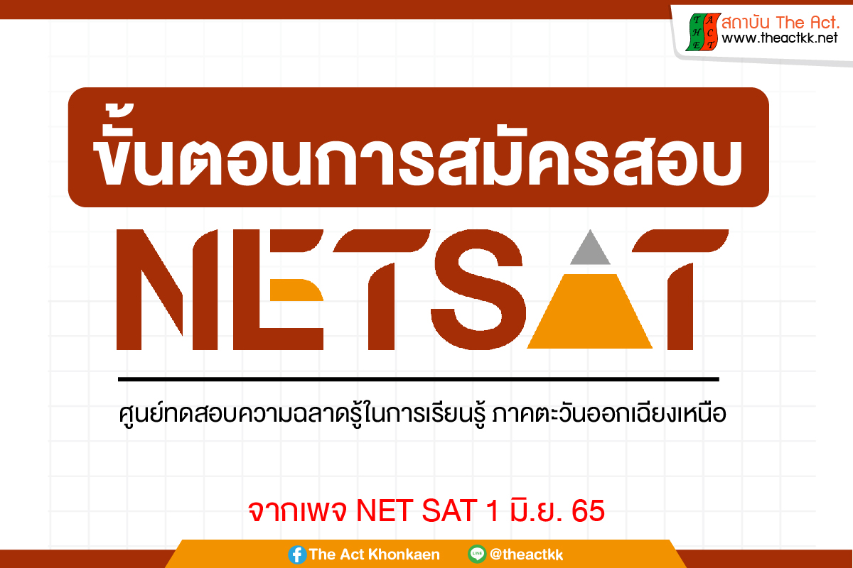 The Act KhonKaen on Twitter: "ขั้นตอนการรับสมัคร #NETSAT ครั้งที่ 2/65 📍 เปิดรับสมัคร : 1-15 ...