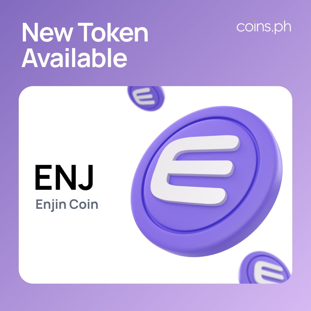 Coins.ph on Twitter: "@enjin Coin ($ENJ) is now available on https://t.co/ehQWvZ20rO! Know more ...