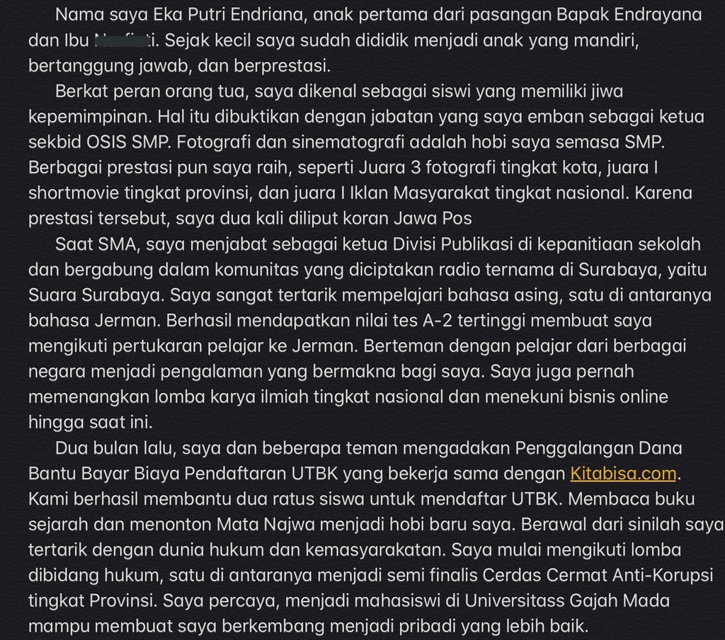kaput on Twitter: "Kadang ujian mandiri butuh essay kan, nah ini aku masih nyimpen essayku ...