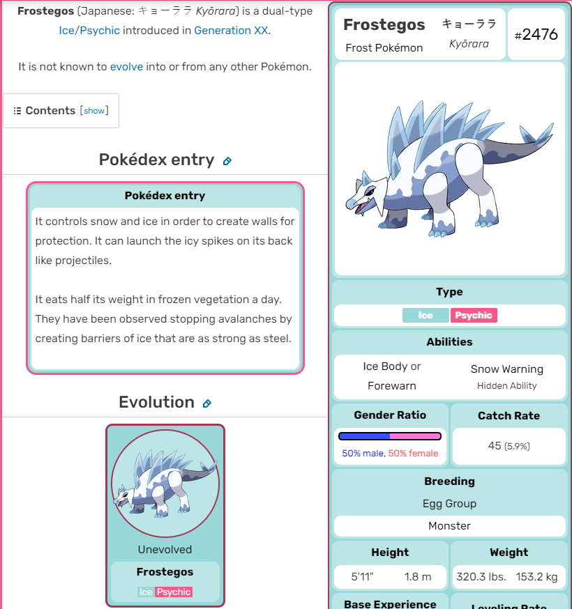 Aron Evolution Chart Emerald