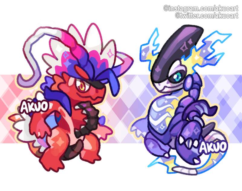 「Baby Miraodon & Koraidon from #Pokem」|🪸Magical Akuo🪸 ST0RE OPEN!のイラスト