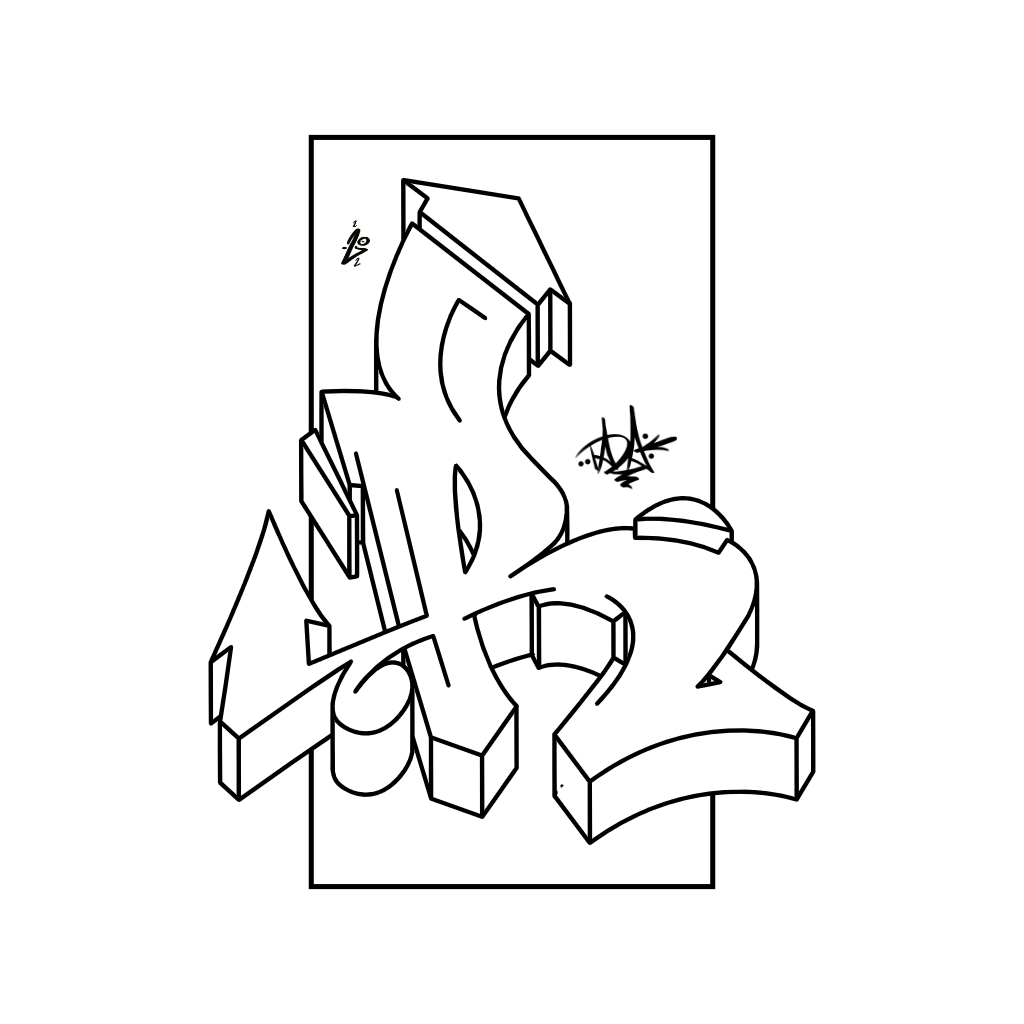 R Letter Graffiti