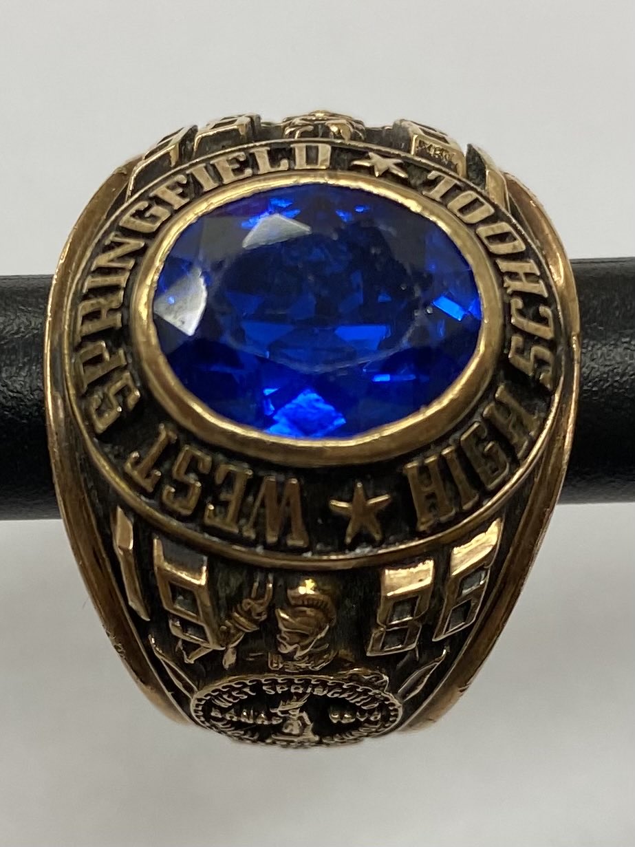 Fire Blue Stone Class Ring