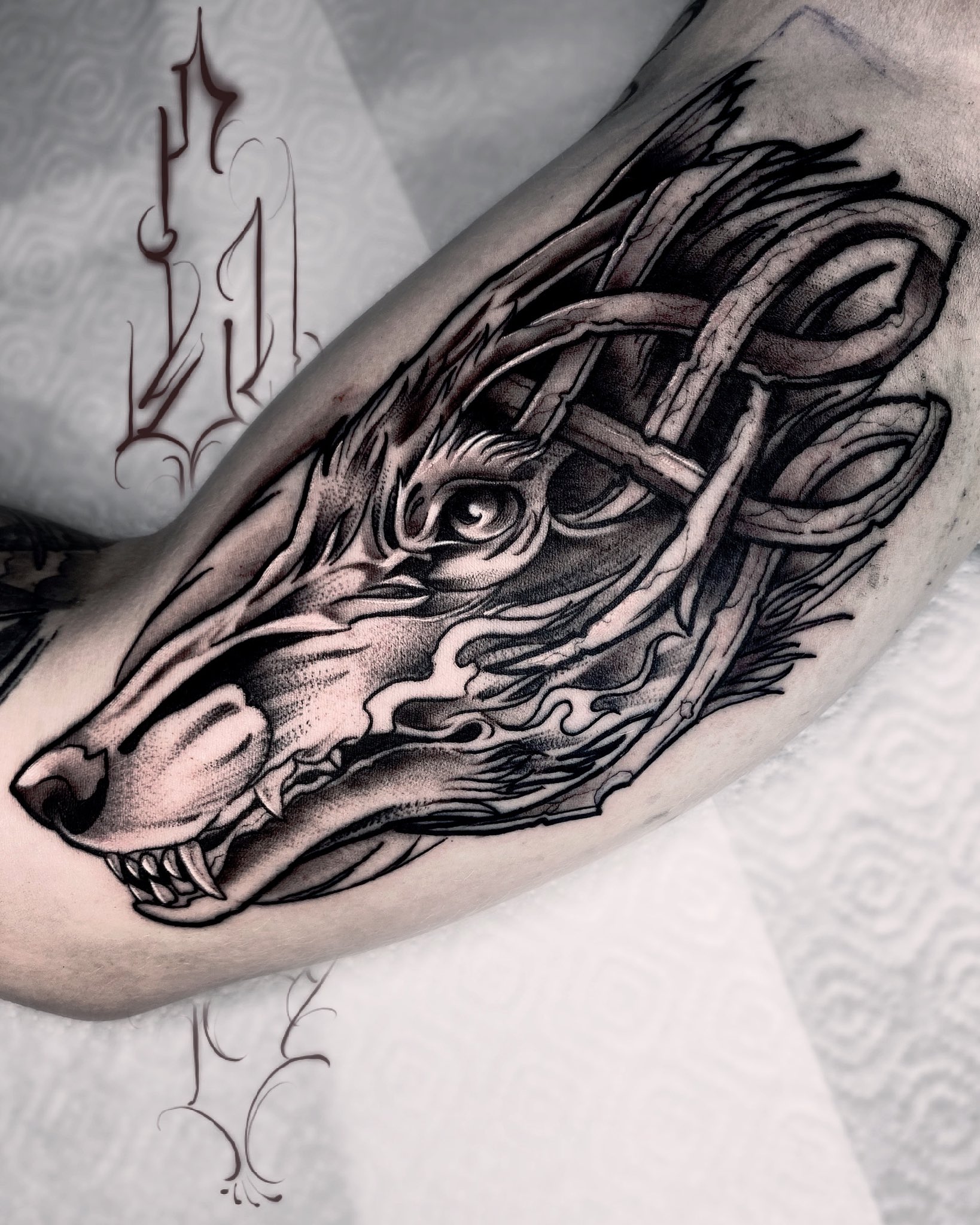 Fenris Wolf Tattoo