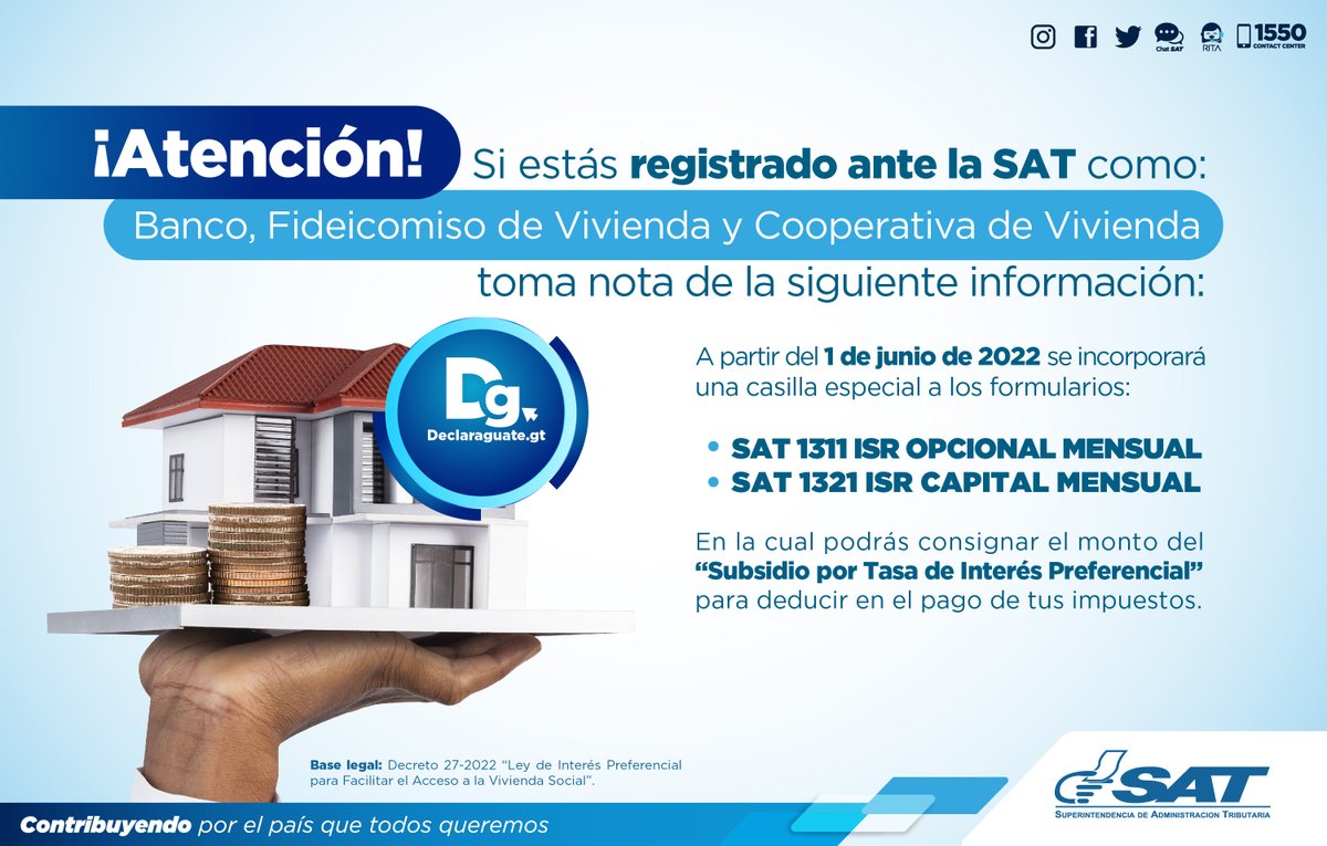 Decreto 27-2022 y cambios en los formularios SAT-1311 y SAT-1321 ...
