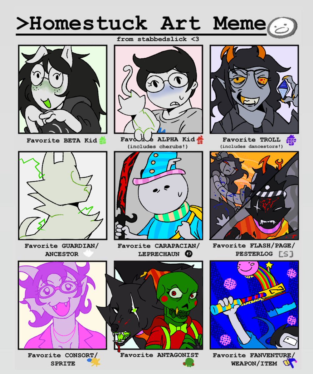 Homestuck Alpha Sprites