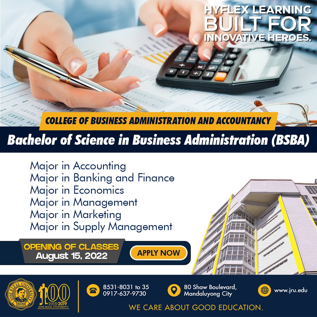 Jose Rizal University Courses