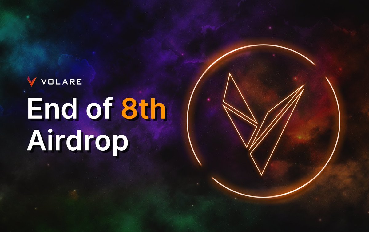 Volare on Twitter: "8⃣th mVOLR #Airdrop event has officially ended🤩 Many THANKS🫡 to all ...