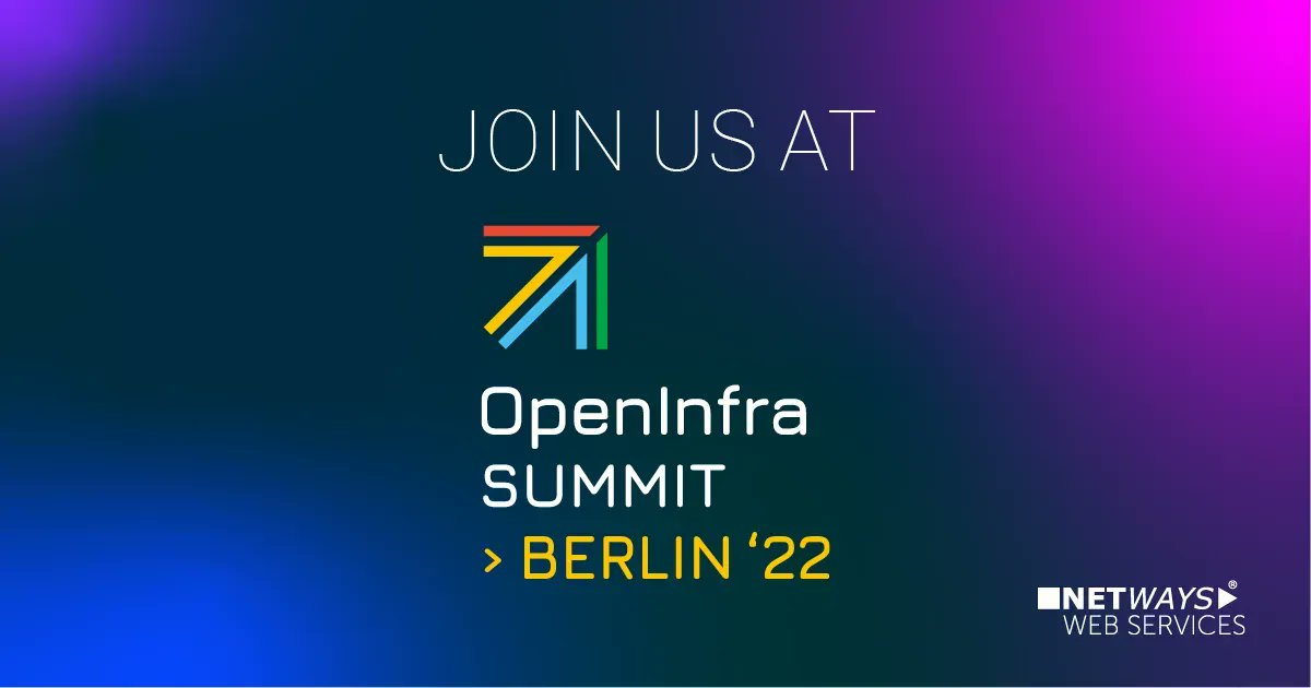 NETWAYS Web Services on Twitter: "Will you be at #OpenInfra Summit Berlin next week, too? NWS is ...