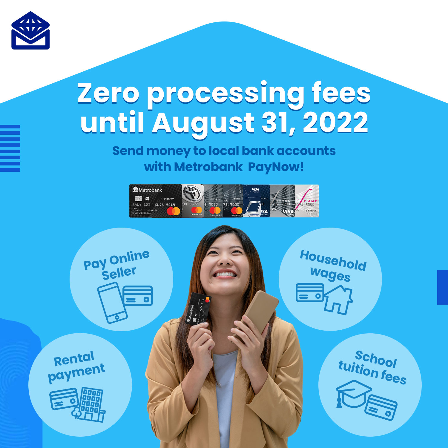 Metrobank Card on Twitter: "Send money with ZERO processing fees! Enjoy waived processing fees ...