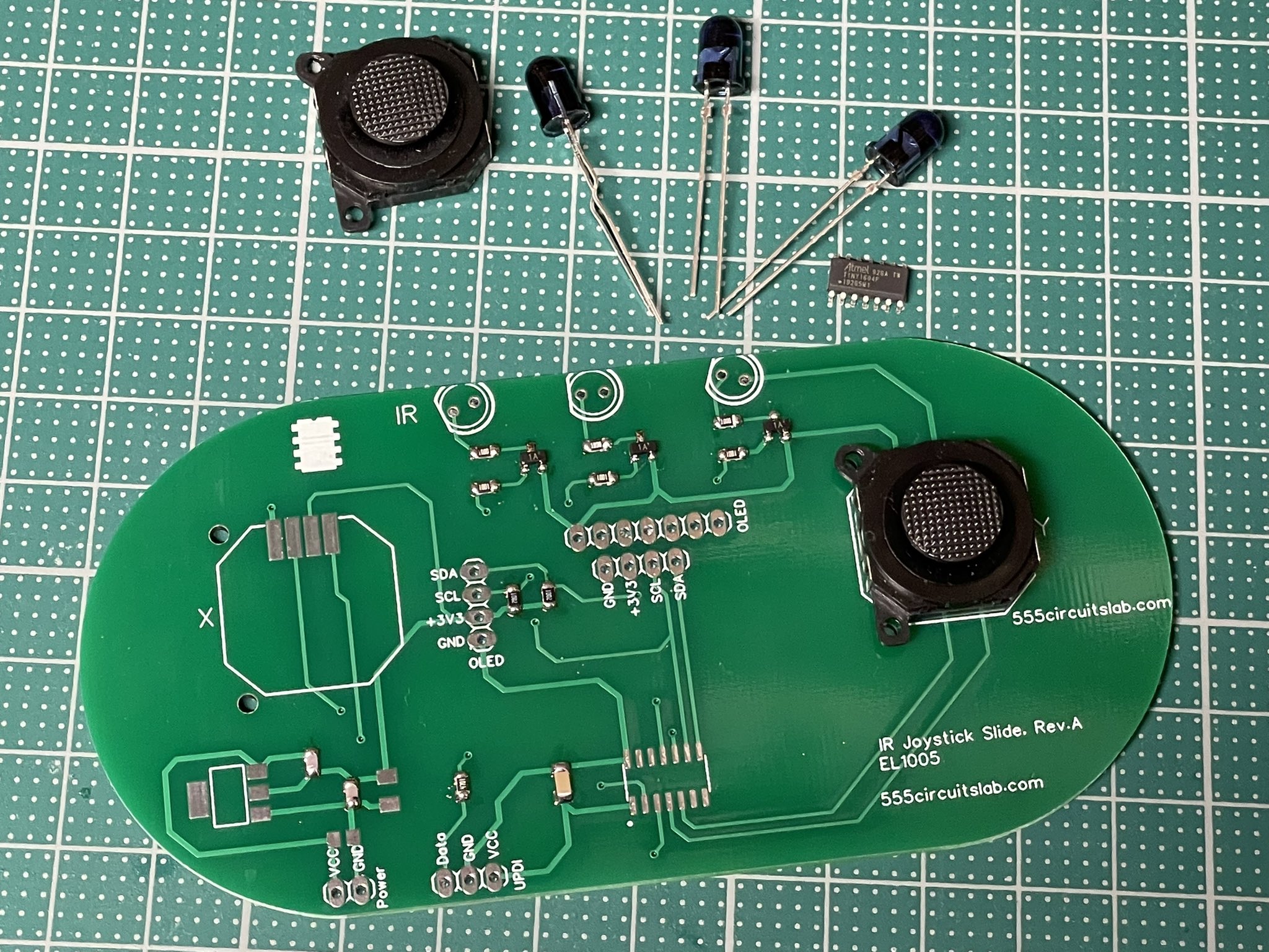 Arduino Praxis On Twitter Building Up Ir Remote Board With Joysticks And Attiny
