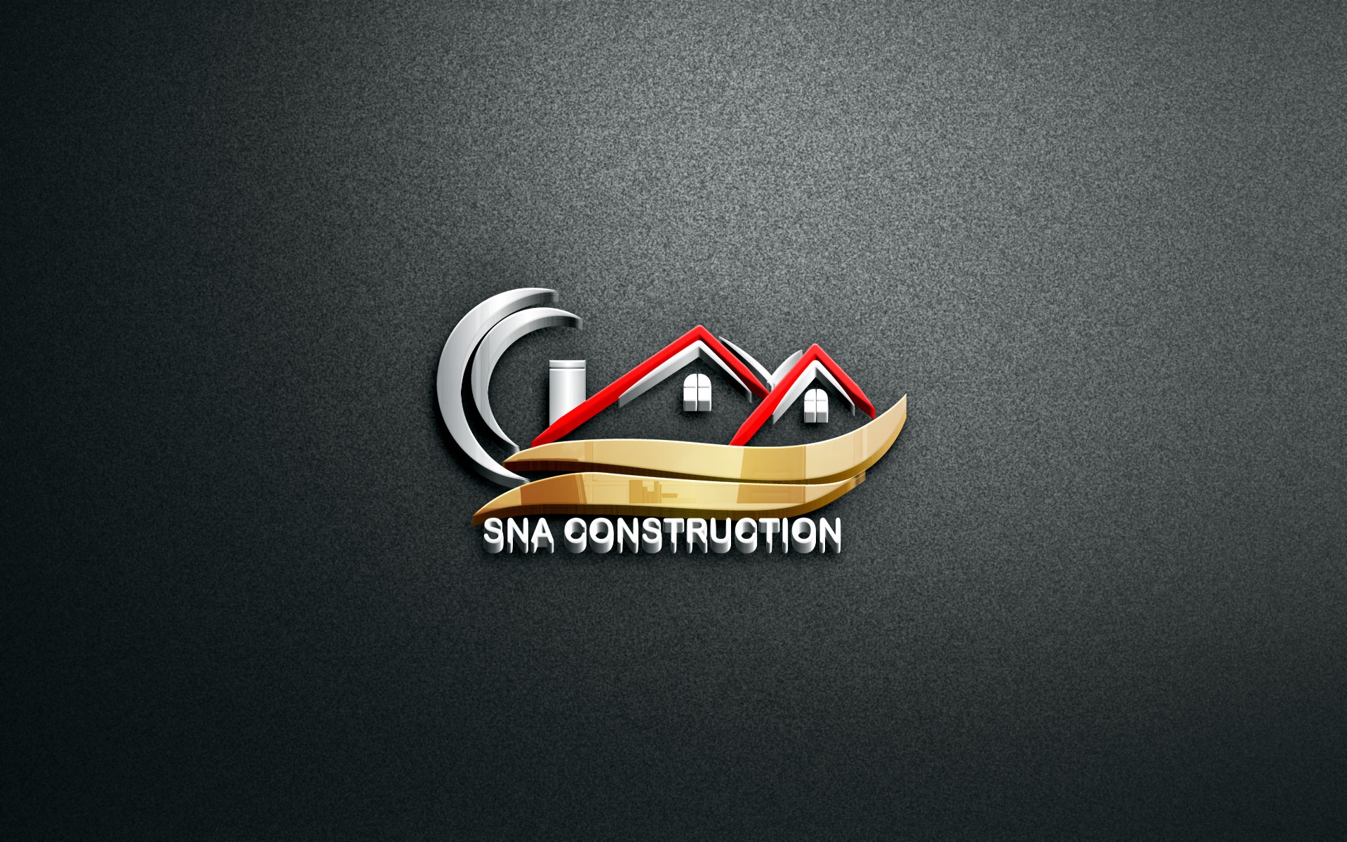3d Building Logo Free Corporate Building 3D Logo Mockup PSD Good