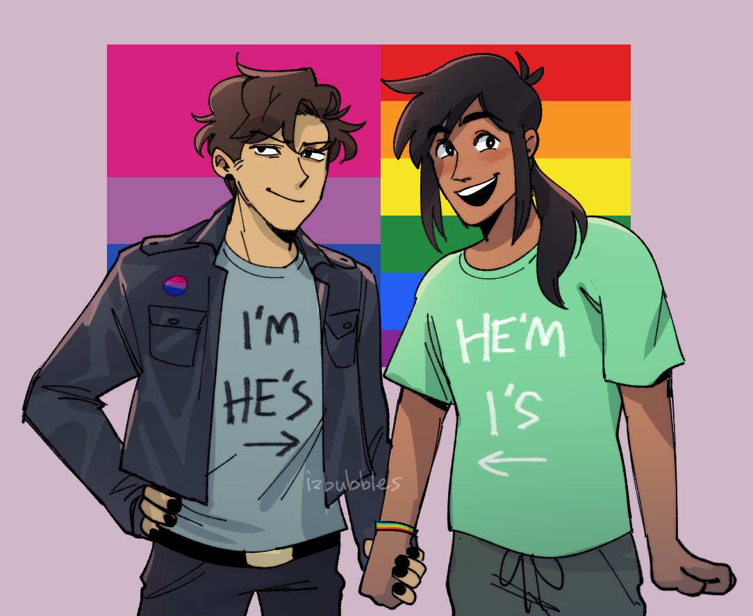 🍭izzy🍭 | Comic Fiesta B-T12 on Twitter: "🌈HAPPYYY PRIDE MONTH from me and my gf's ocs!!!!💖🌈 ...