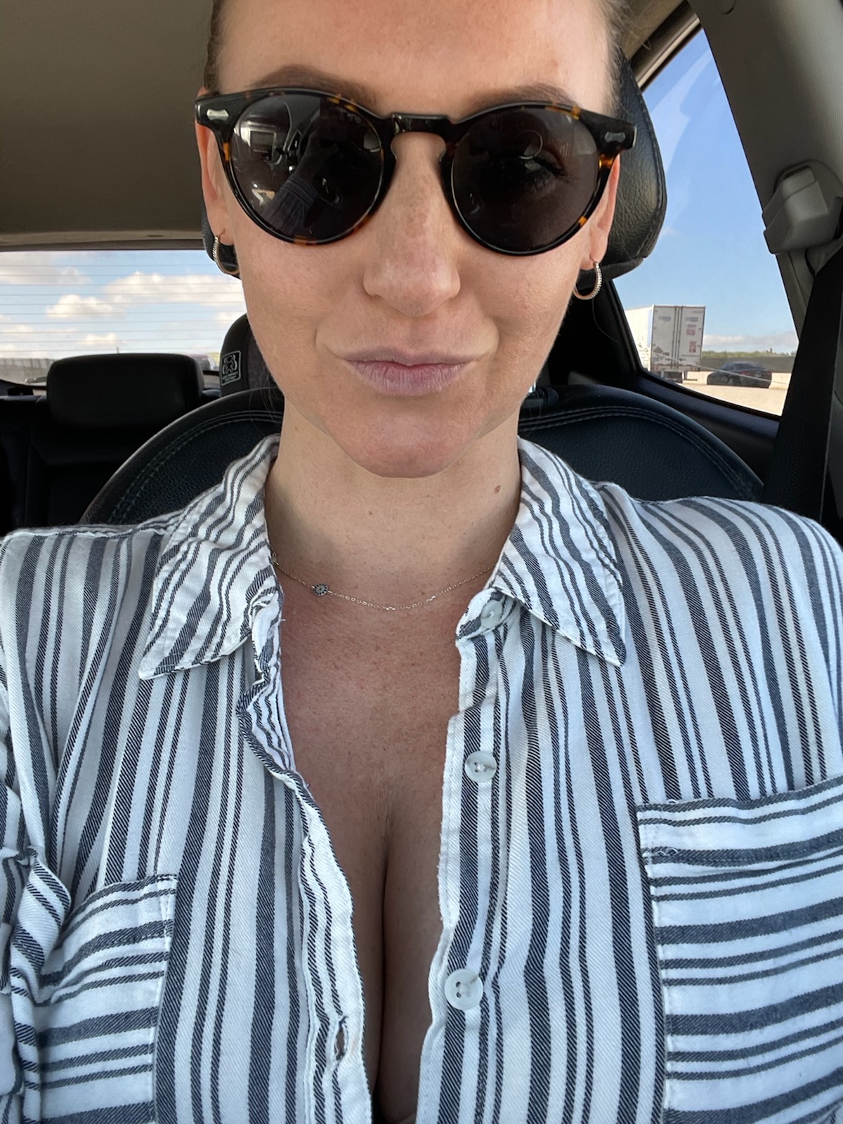 Car Selfie Cleavage