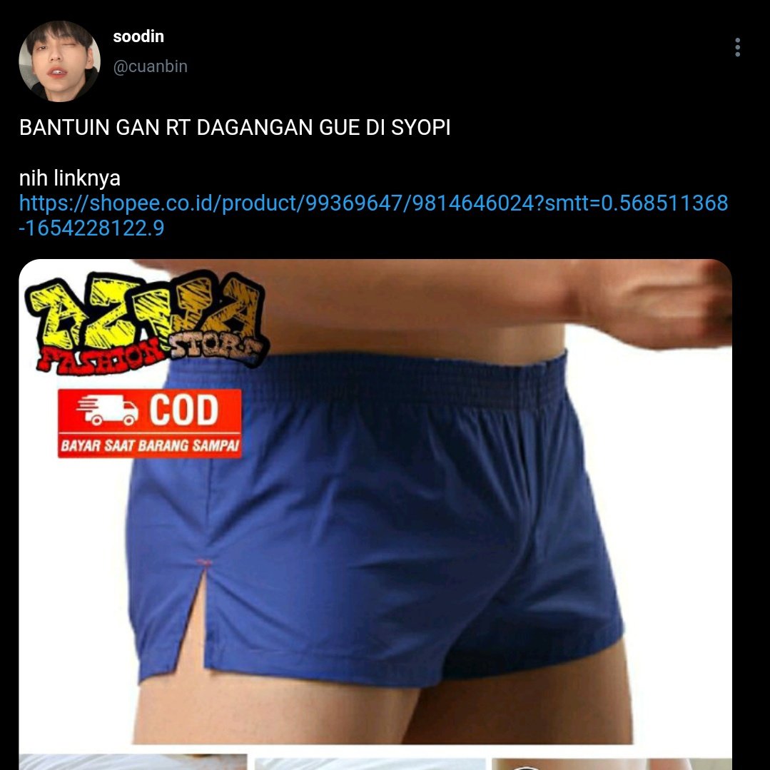 𝖗𝖊𝖘𝖙 on Twitter: "[short au] soóbjún au sb jualan boxer di sopí dengan ...