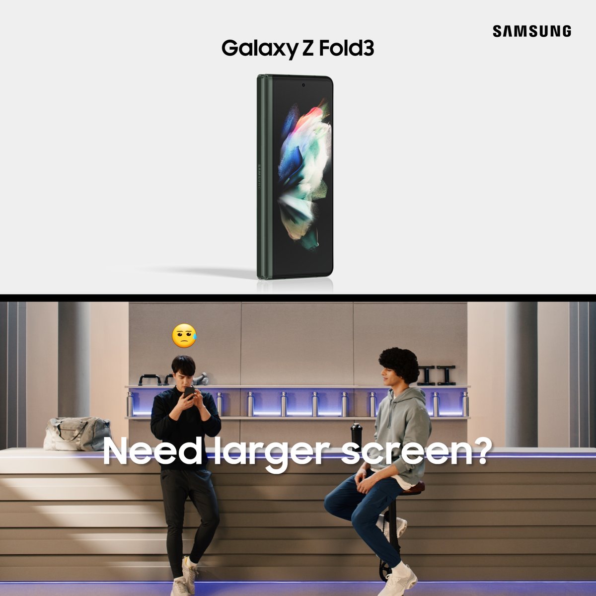 Need larger screen? Switch to larger screen for your video calls with Google Duo on Galaxy. # ...